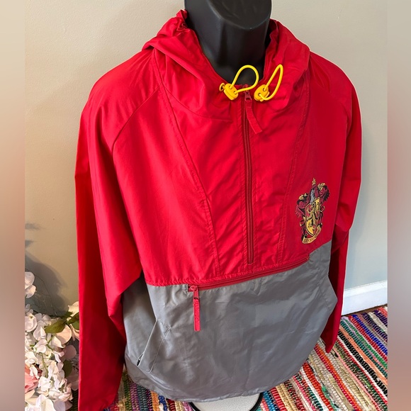 Jackets & Coats | Hogwarts Gryffindor Windbreaker Jacket Wizarding ...
